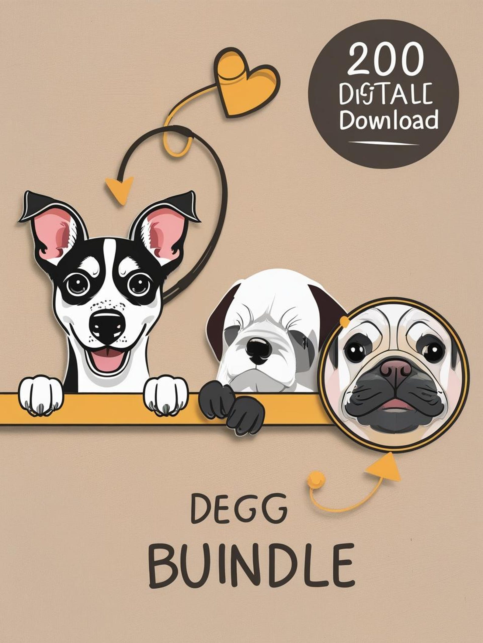 Dog Svg and Png Bundle, 200 Dog Peeking Cuttable File, Complete Dog ...