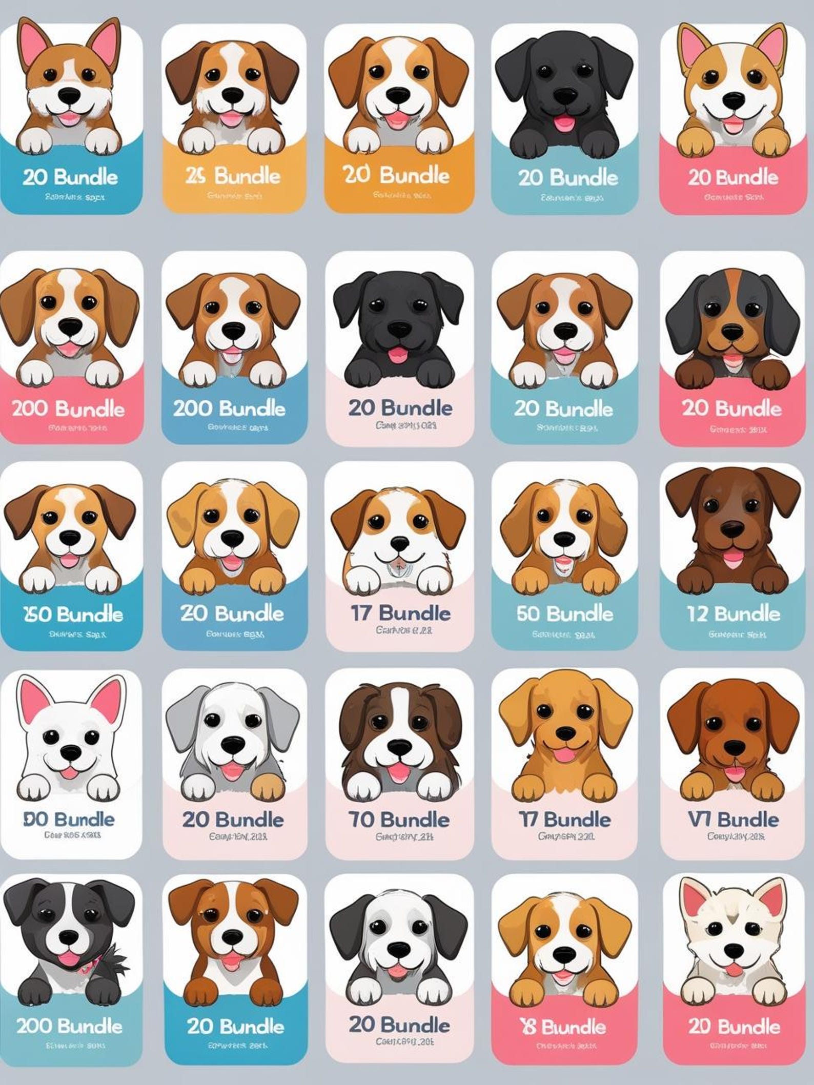 Dog Svg and Png Bundle, 200 Dog Peeking Cuttable File, Complete Dog ...