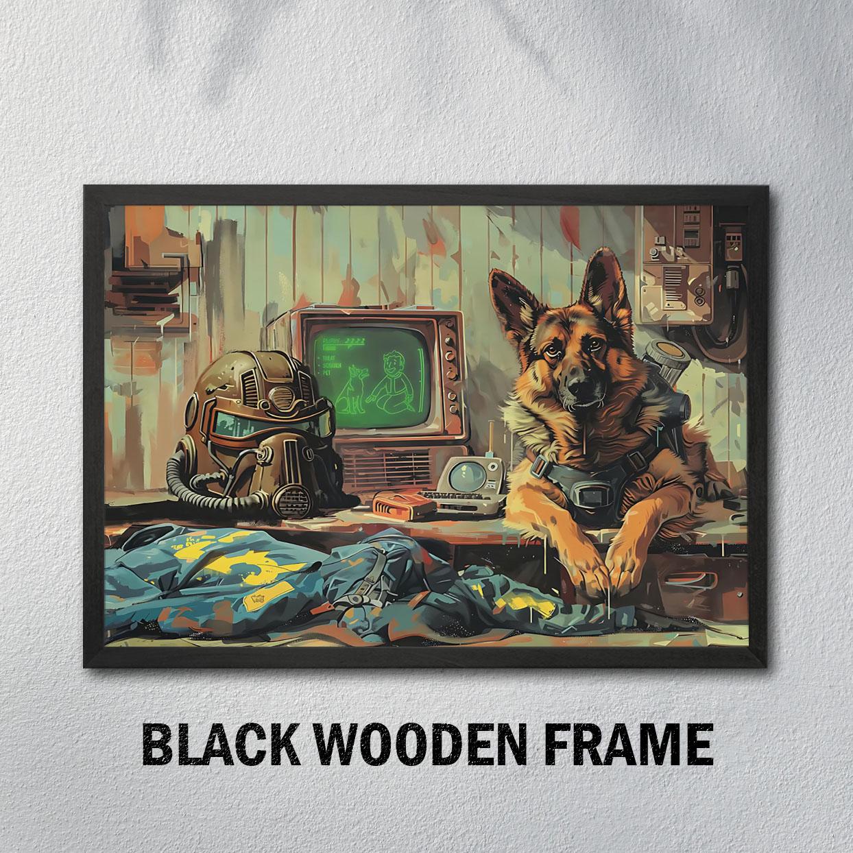 Fallout Poster: Retro Framed Wall Art, Desert Ranger Design - Etsy