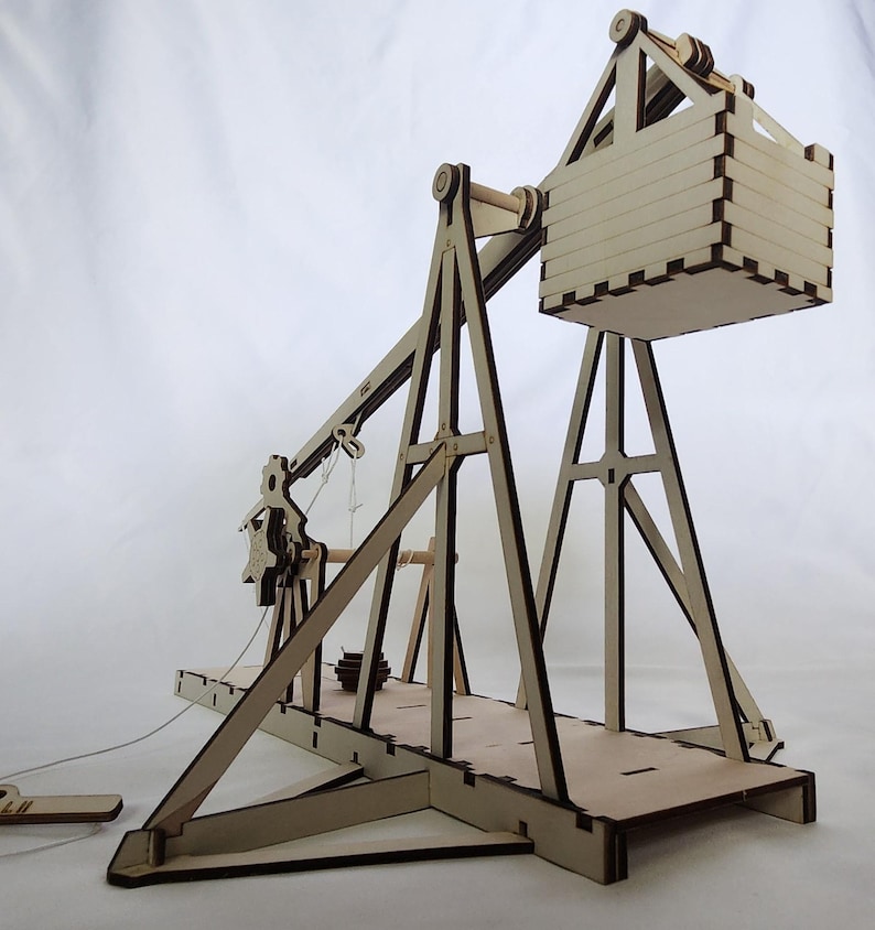 Wooden Trebuchet Model Building Kit - Etsy