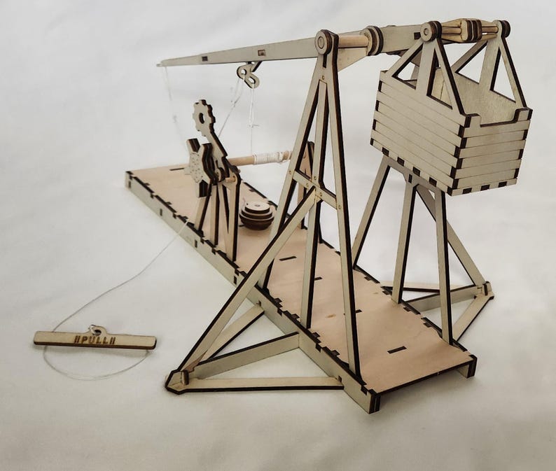 Wooden Trebuchet Model Building Kit - Etsy