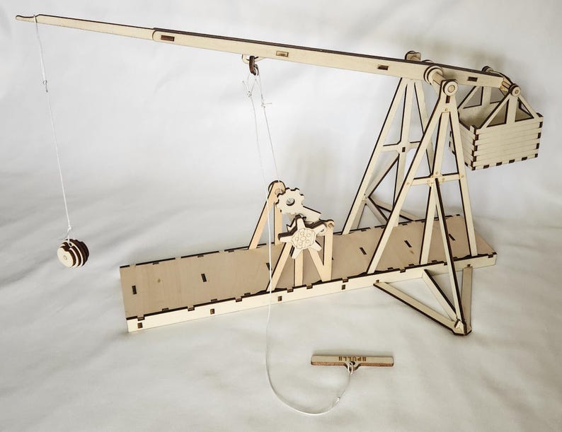 Wooden Trebuchet Model Building Kit - Etsy