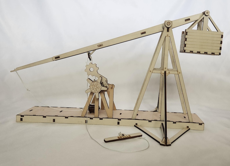 Wooden Trebuchet Model Building Kit - Etsy