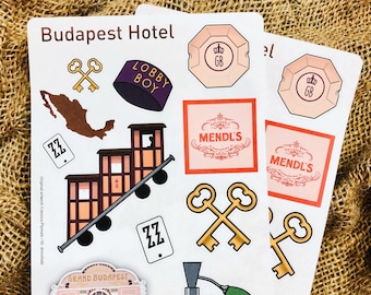 Grand Budapest Hotel, Sticker, Vinyl Sticker, Architecture, Notebook ...