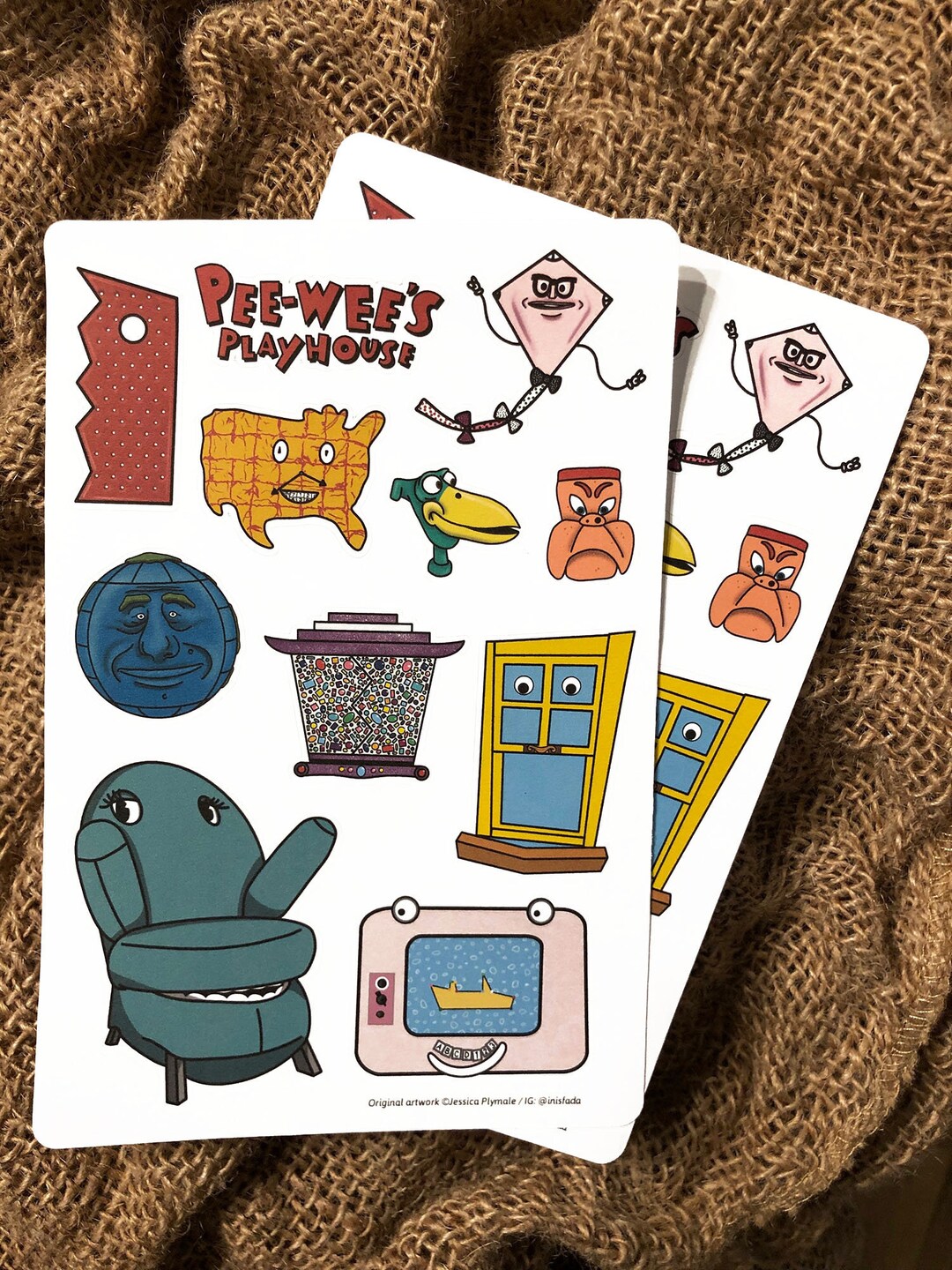 Pee-wee's Playhouse Stickers - Etsy