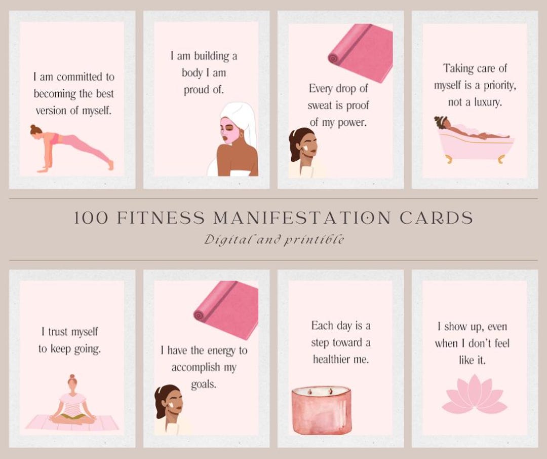 Digital Pink Affirmation Cards, Affirmation Cards, Daily Affirmation ...