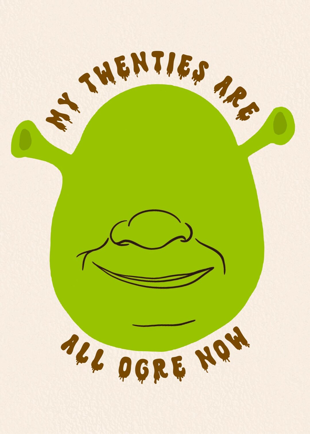 Shrek Inspired Birthday Invitation | “my Twenties Are All Ogre Now ...