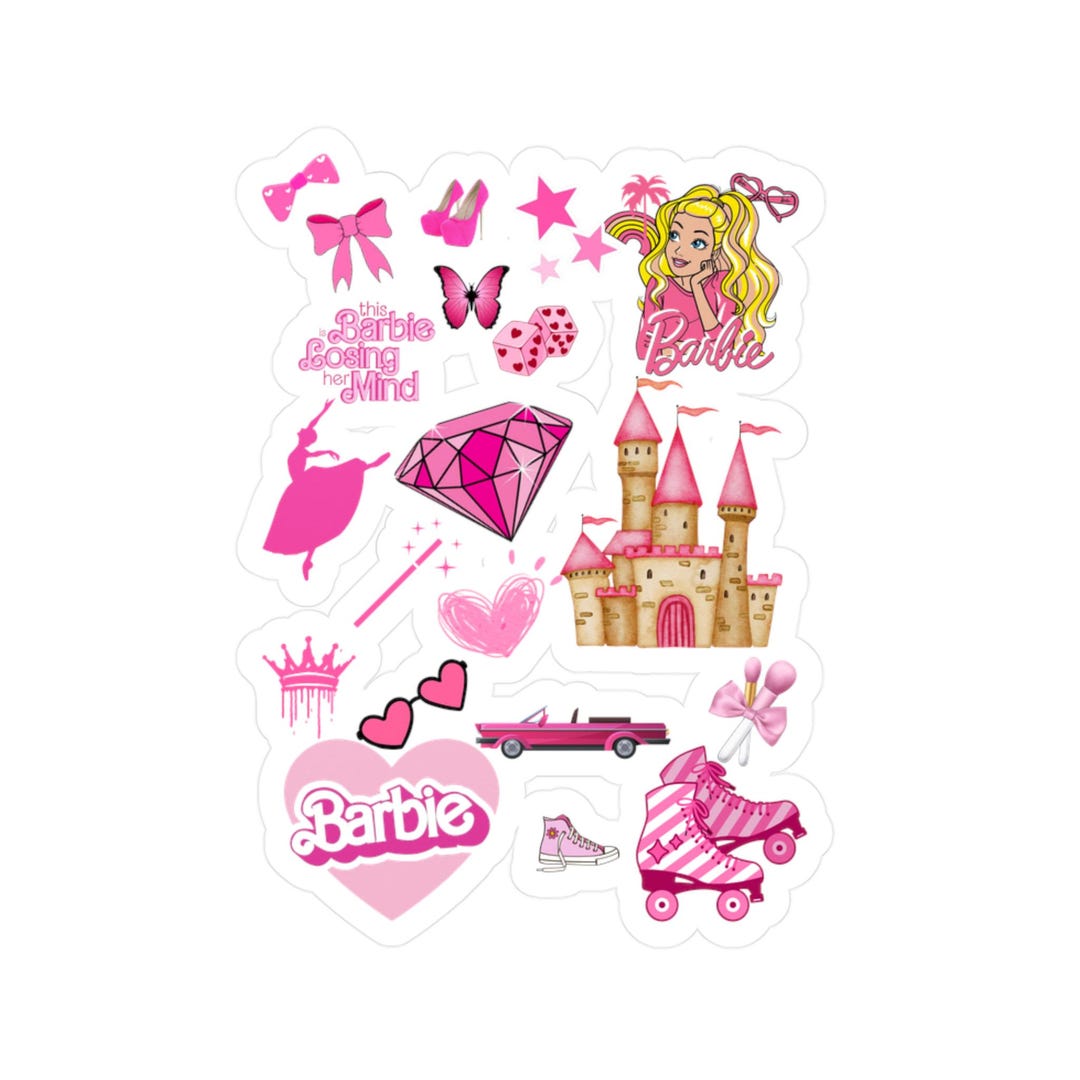 Barbie-themed Kiss-cut Vinyl Decals for Decorating, Stickers for ...