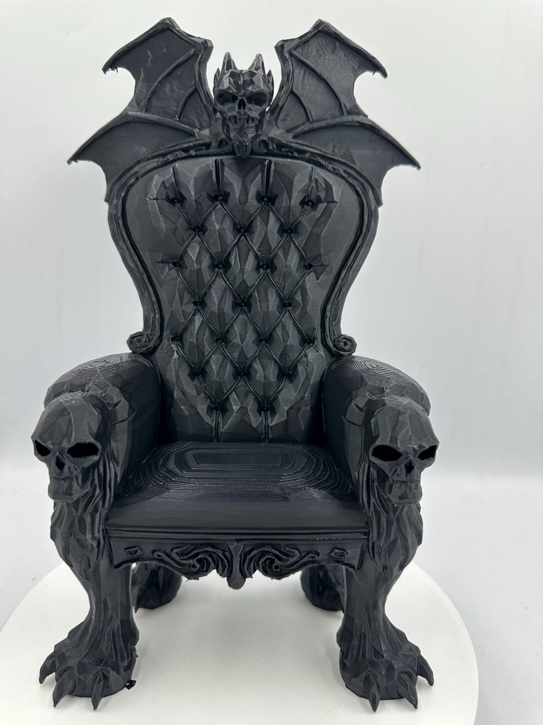Ozzy Osbourne Gothic Throne Replica: Skull & Bat Wing Dark Fantasy ...