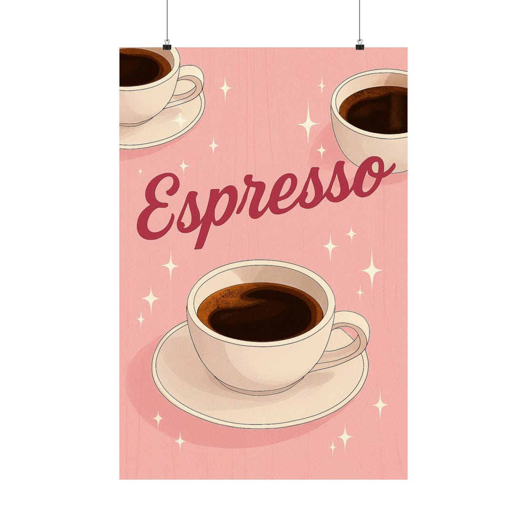 Espresso Coffee Matte Vertical Posters, Coffee Shop Decor, Kitchen Wall ...