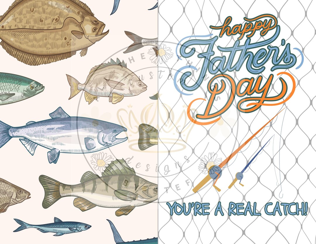 Father’s Day Fishing Card! Let Dad Know That He’s a Catch With This ...