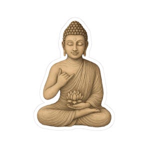 Shaka Buddha Sticker: Surf Art Decal - Peaceful Zen Decor - Etsy