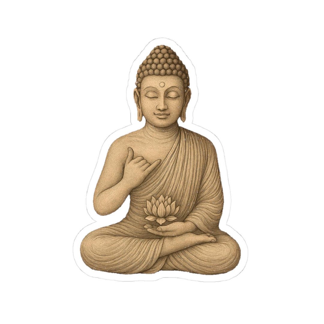 Shaka Buddha Sticker: Surf Art Decal - Peaceful Zen Decor - Etsy