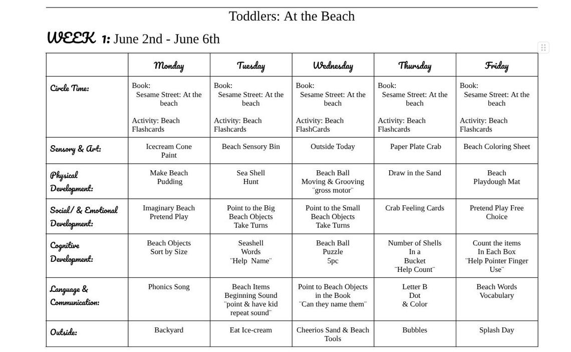June Lesson Plan - Etsy