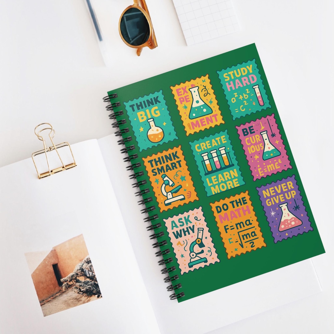STEM Spiral Notebook – Colorful Science Education Design - Etsy