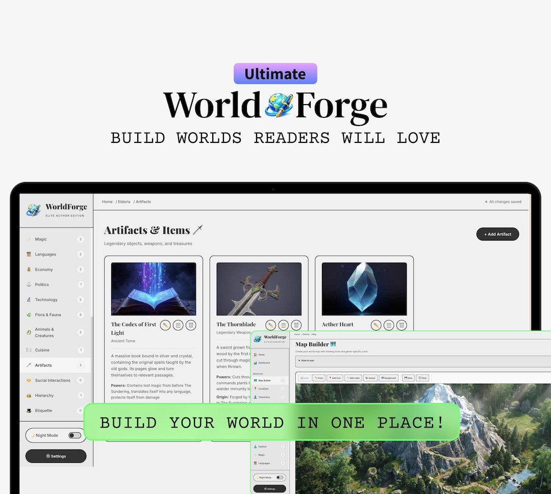 Fantasy World Building Templates, Map Maker & Novel Organizer for ...