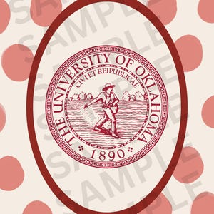 Cute OU Digital Poster/ Preppy University of Oklahoma Wall Art/ Coastal ...