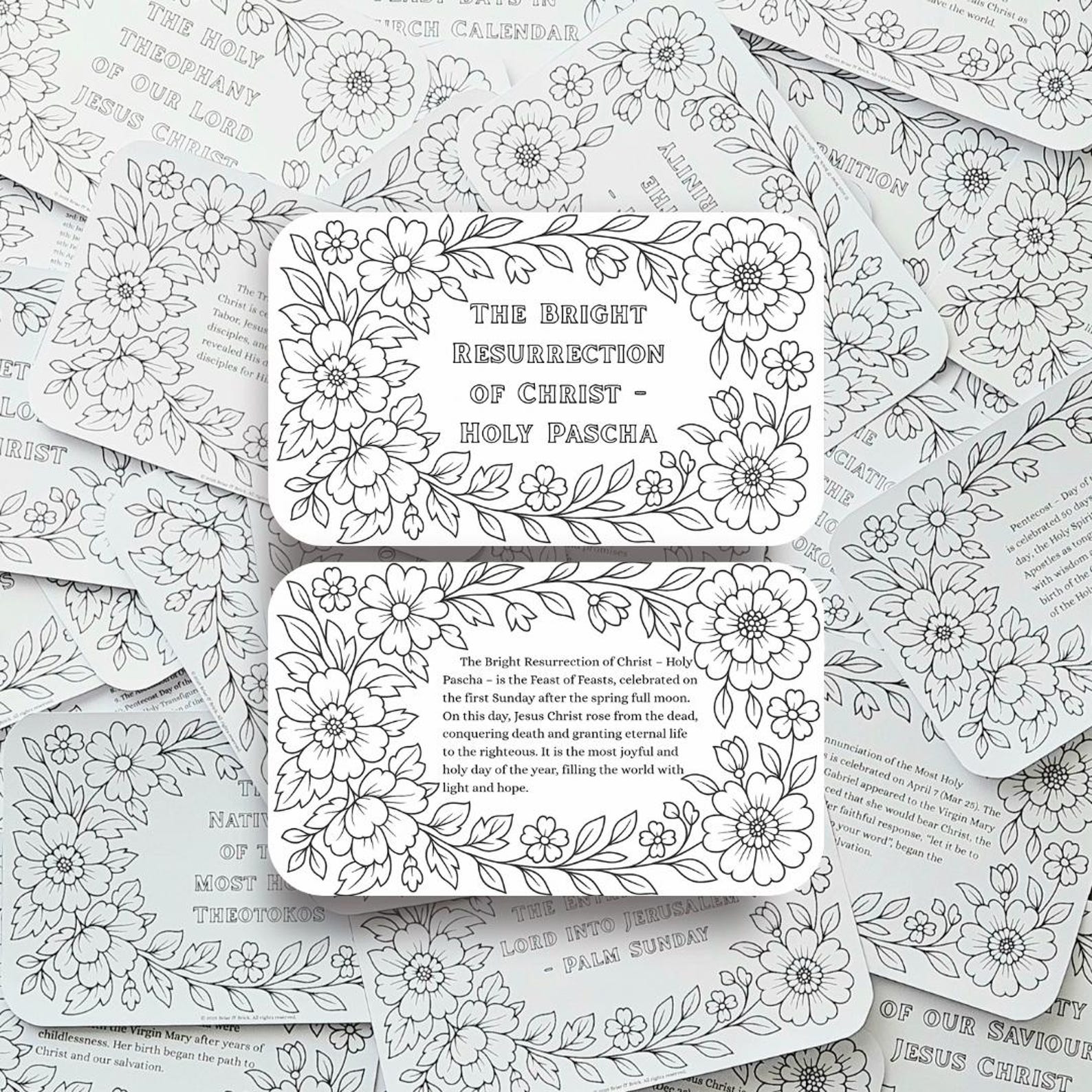 30 Flashcards | Orthodox Christian Twelve Great Feasts & Pascha Set ...