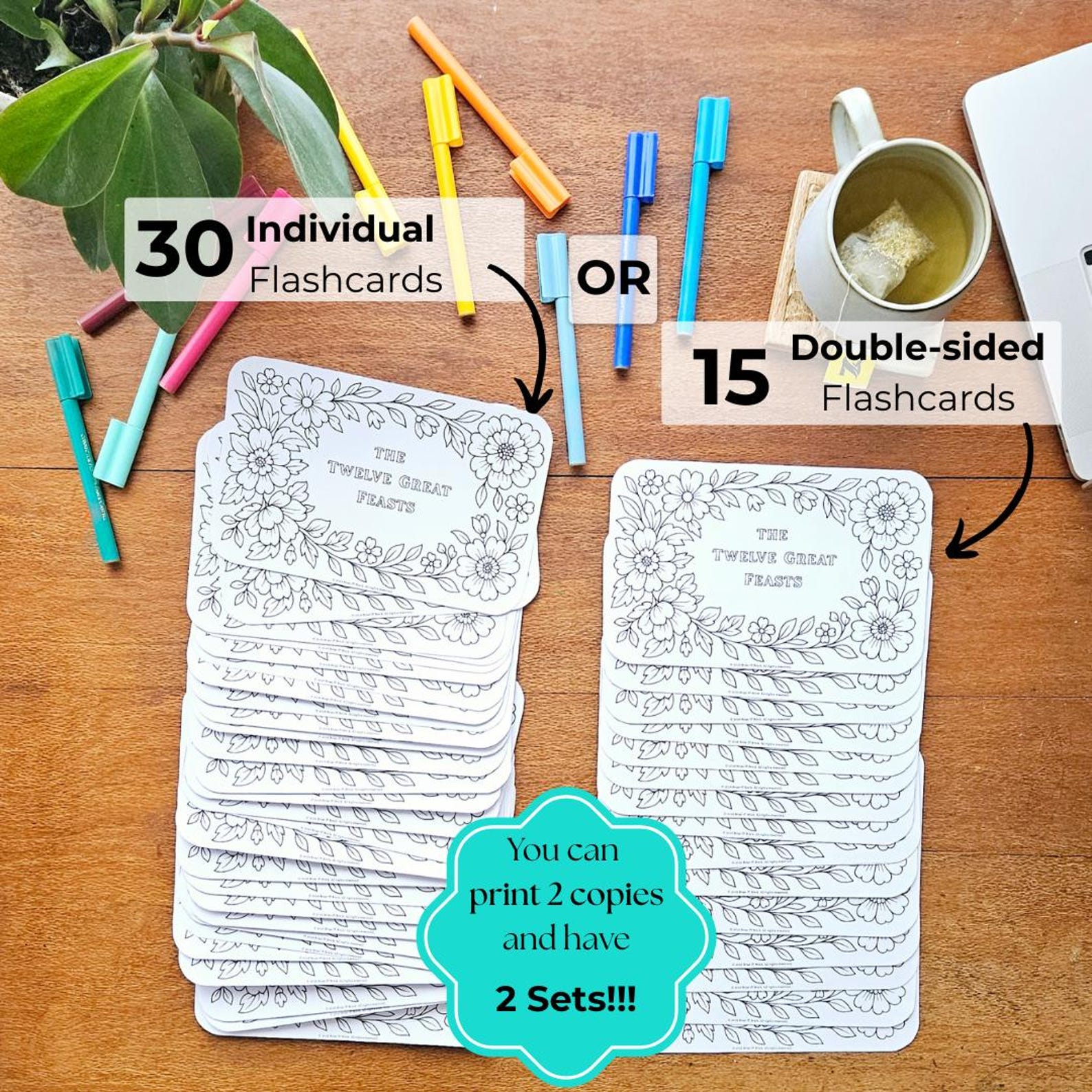 30 Flashcards | Orthodox Christian Twelve Great Feasts & Pascha Set ...