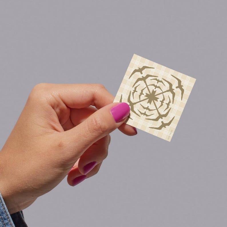 Iwa Bird Palaka Square Vinyl Stickers | Perfect for Gifts, Celebrations ...