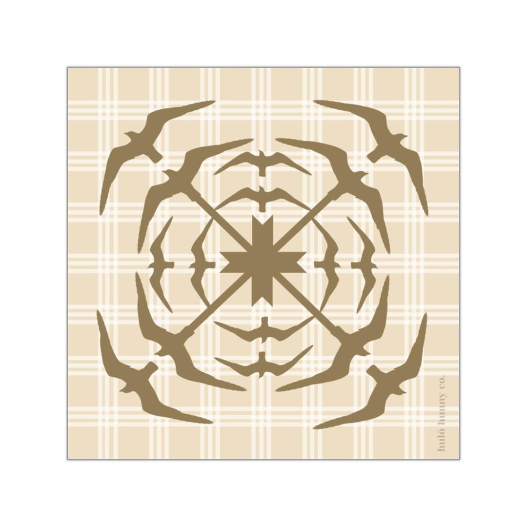 Iwa Bird Palaka Square Vinyl Stickers | Perfect for Gifts, Celebrations ...