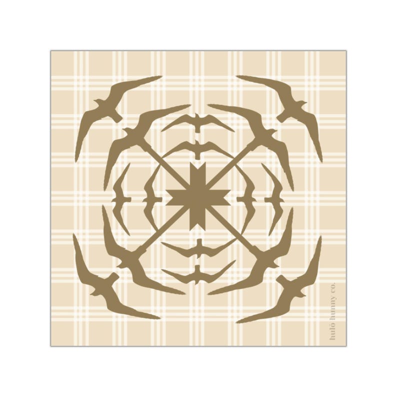 Iwa Bird Palaka Square Vinyl Stickers | Perfect for Gifts, Celebrations ...