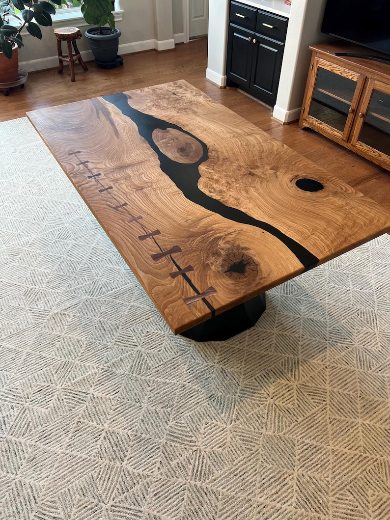 White Oak Epoxy River Table - Etsy