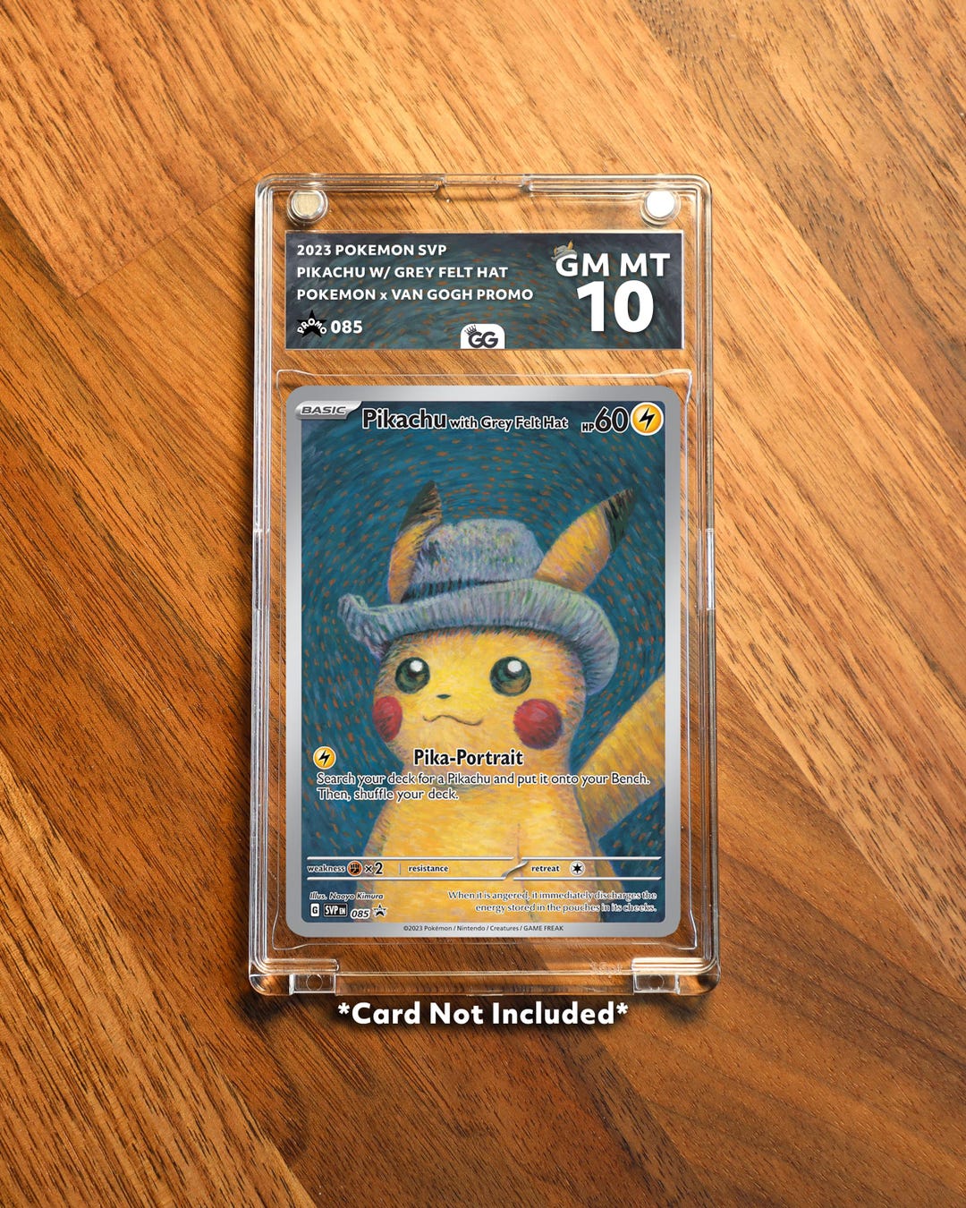 Pikachu W/ Grey Felt Hat Extended Frame Pokémon Graded Case | Custom ...