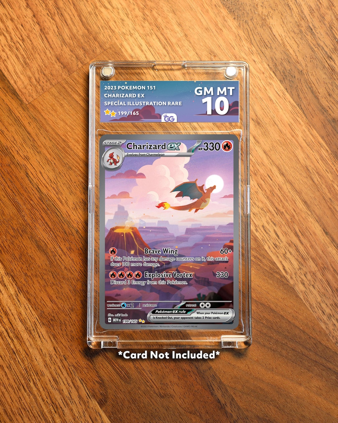 Charizard 151 Extended Frame Pokémon Graded Case | Custom Slab Display ...