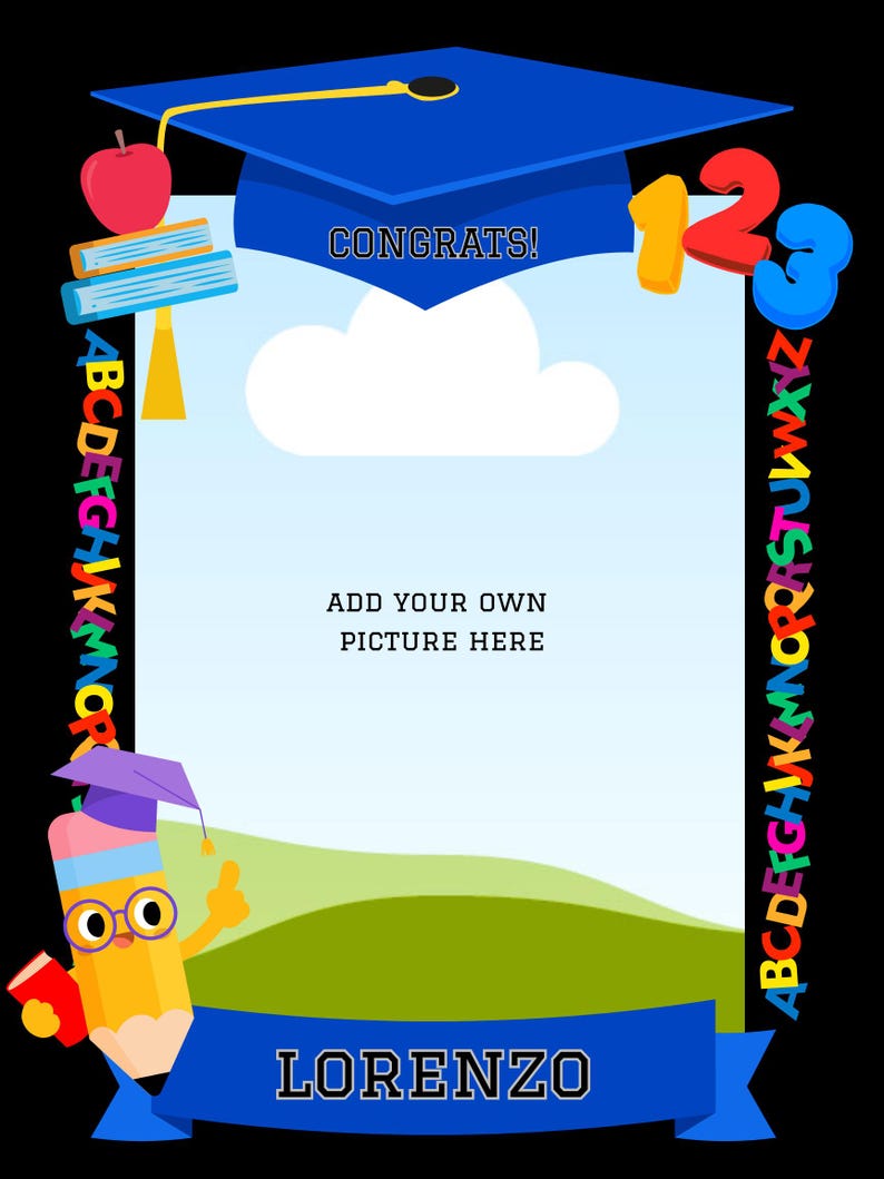 Preschool Graduation Picture Welcome Sign, Preschool Grad, Graduation ...