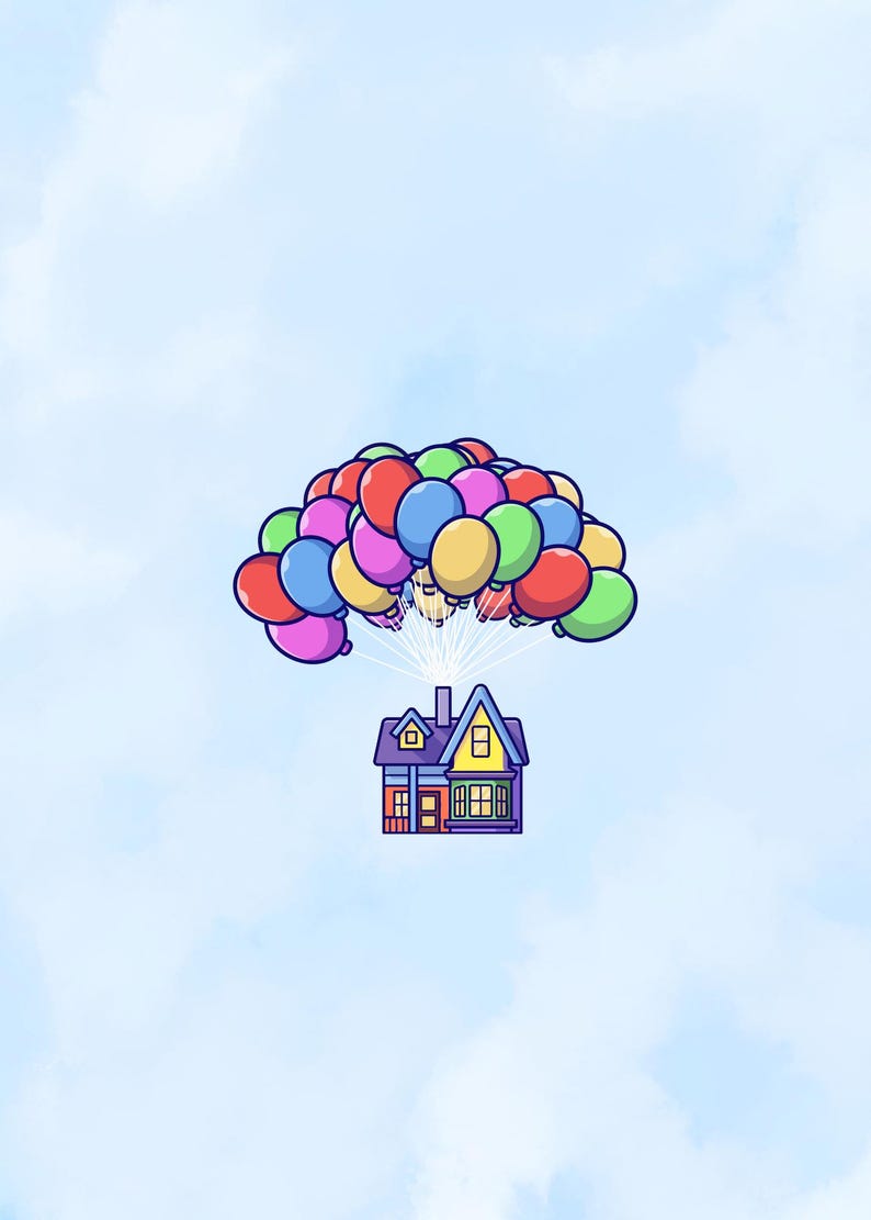 Up Birthday Invitation, Pixar up Birthday, Kids Balloon Birthday Invite ...