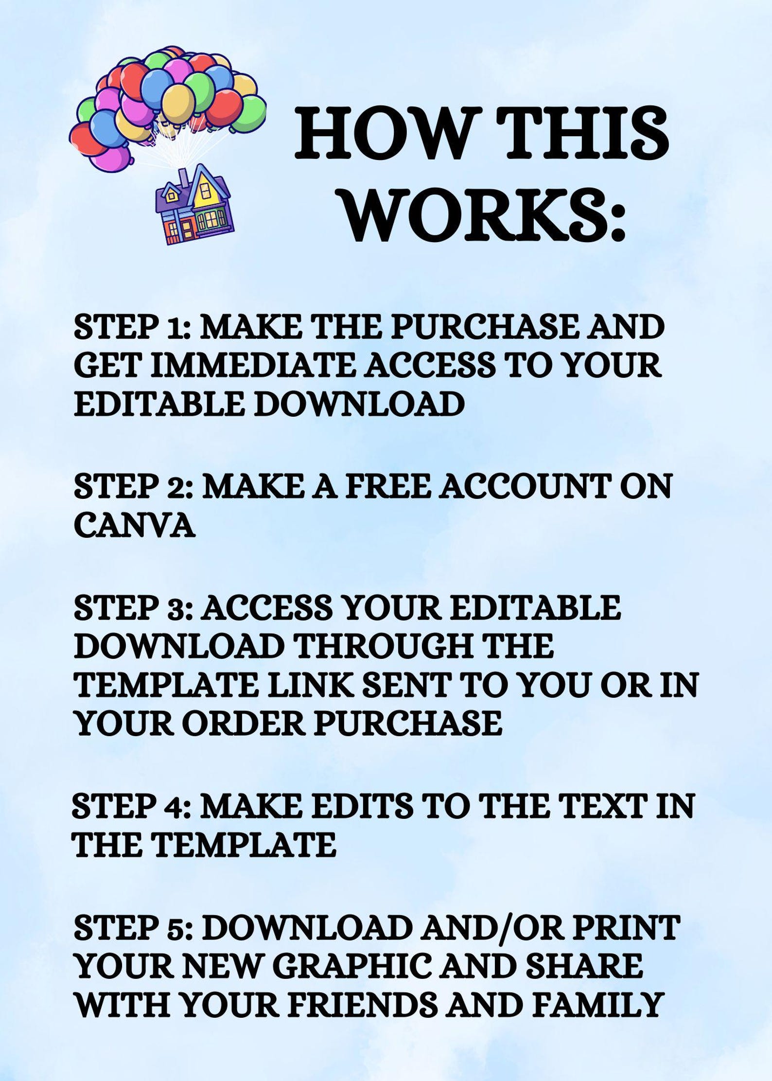 Up Birthday Invitation, Pixar up Birthday, Kids Balloon Birthday Invite ...