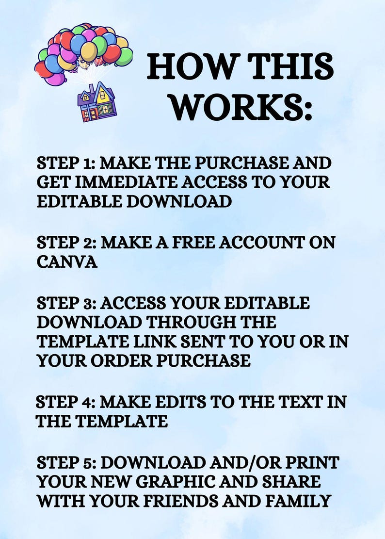 Up Birthday Invitation, Pixar up Birthday, Kids Balloon Birthday Invite ...