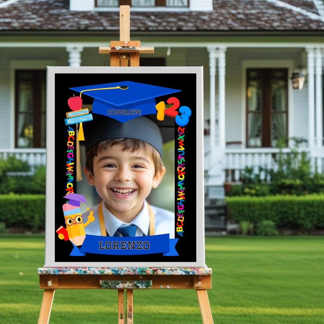 Preschool Graduation Picture Welcome Sign, Preschool Grad, Graduation ...