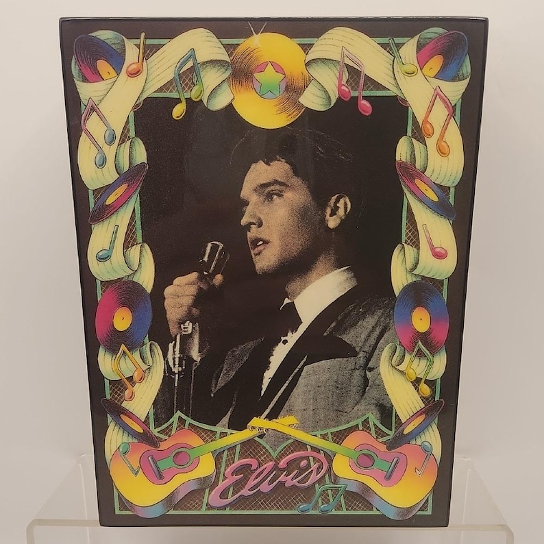 Vintage Elvis Presley Music Box Jewelry/trinket Holder Plays "blue ...
