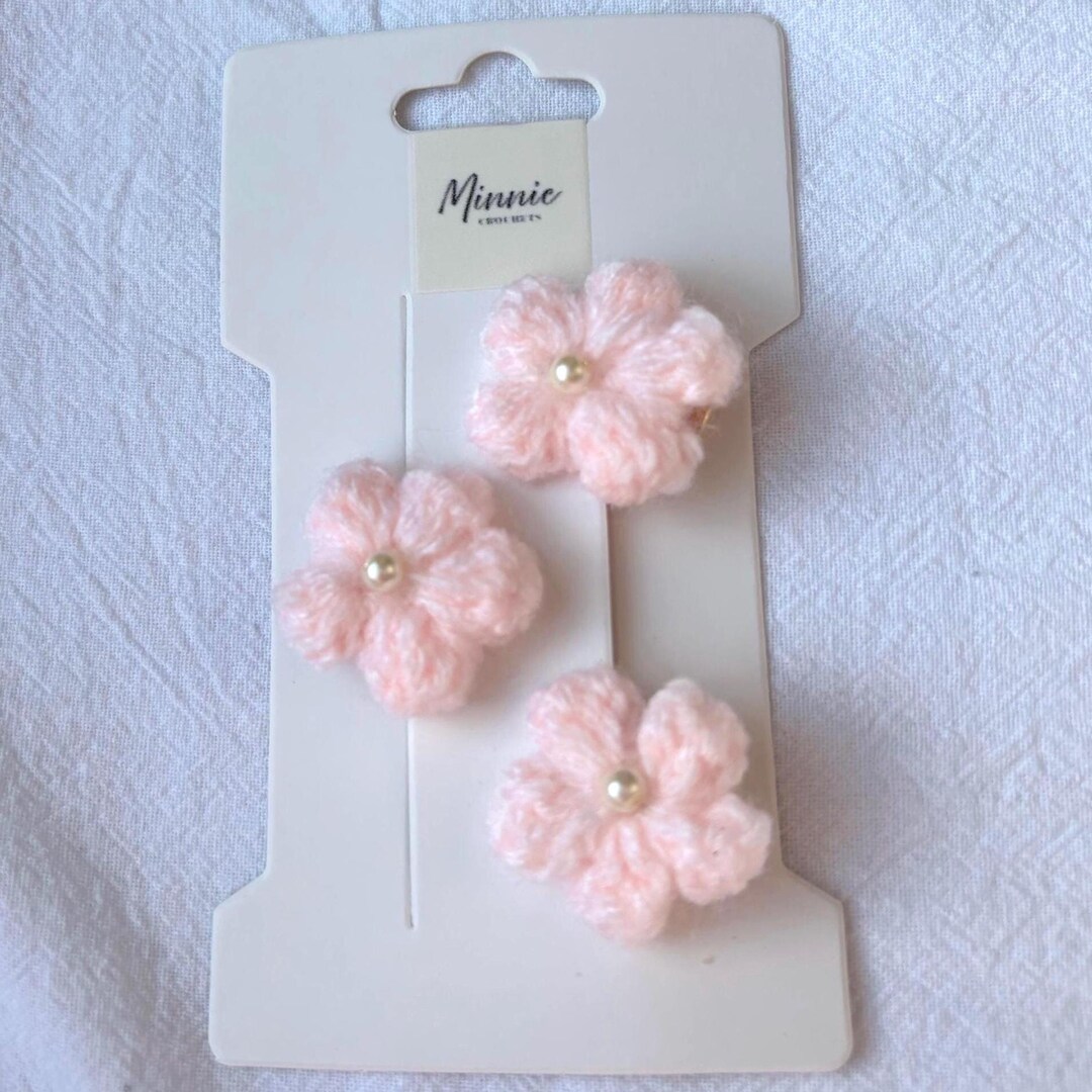 Mini Crochet Flower Handmade Hair Clips, Non-slip, Hair Barnacles - Etsy