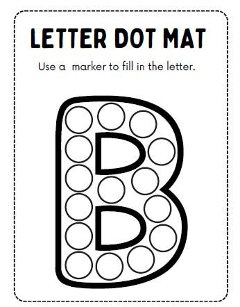 Do a Dot Alphabet Workbook A-Z Dot Marker Activity - Etsy