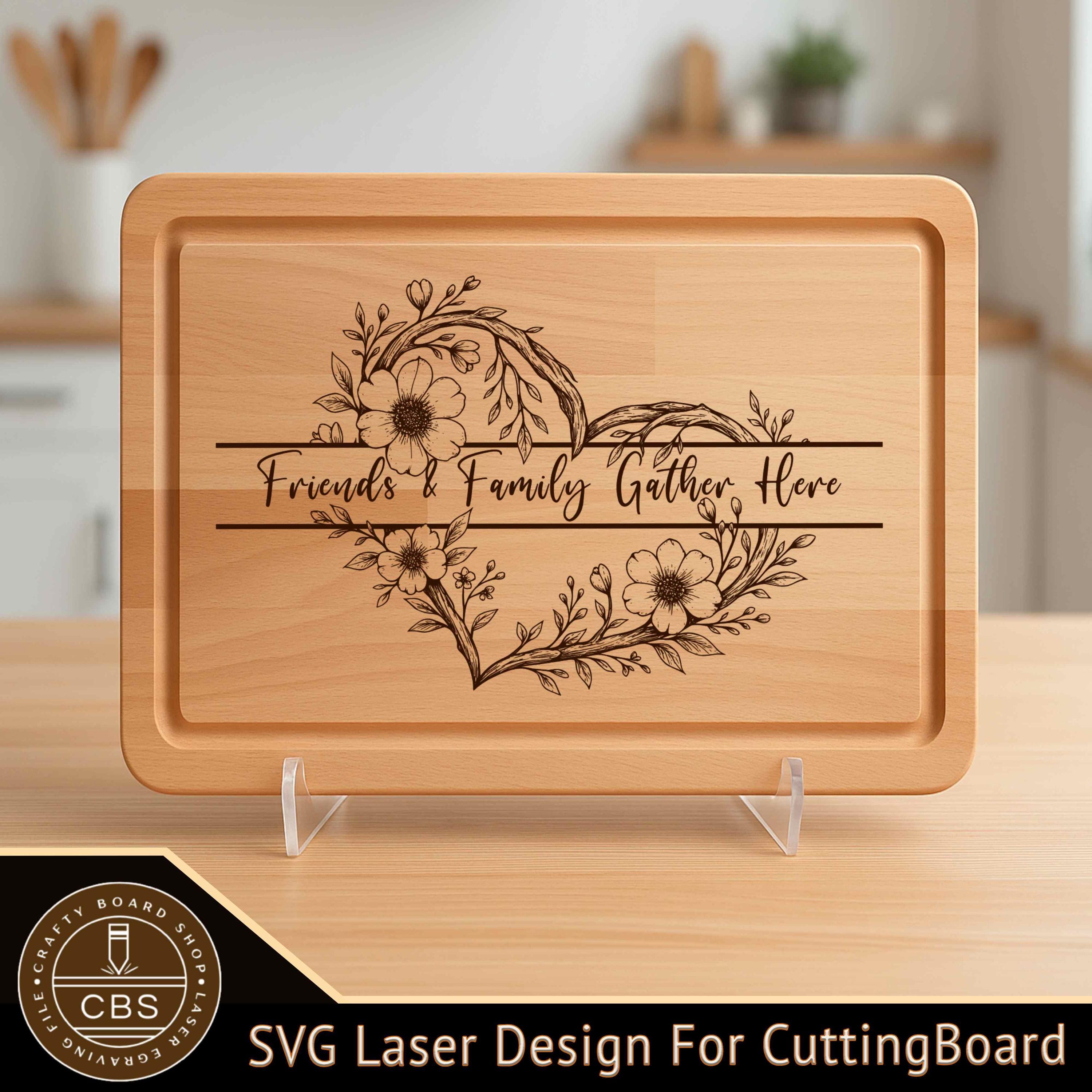 Friends Cutting Board SVG File: Laser Engraving Design (digital ...
