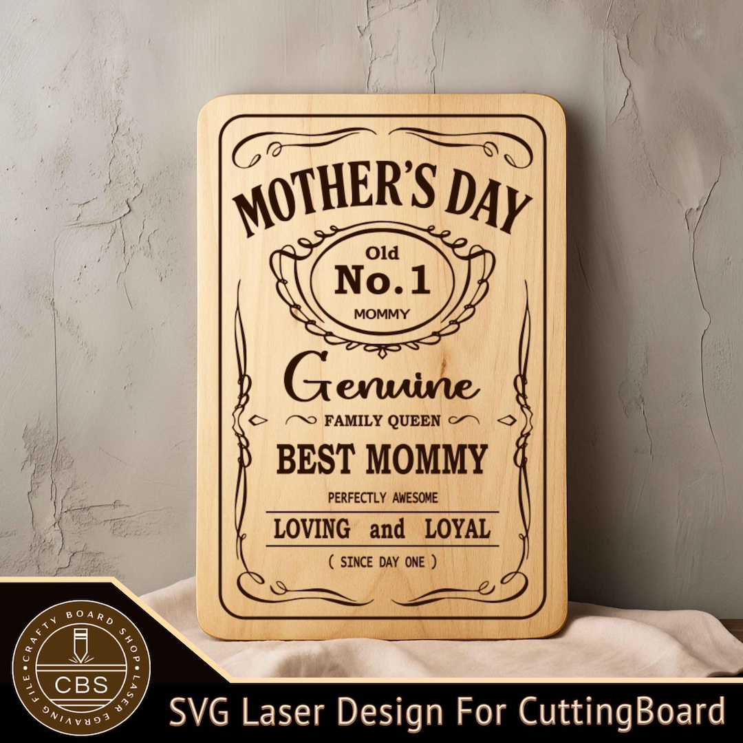 Mother's Day Cutting Board SVG File, Mother's Day Charcuterie Board for ...