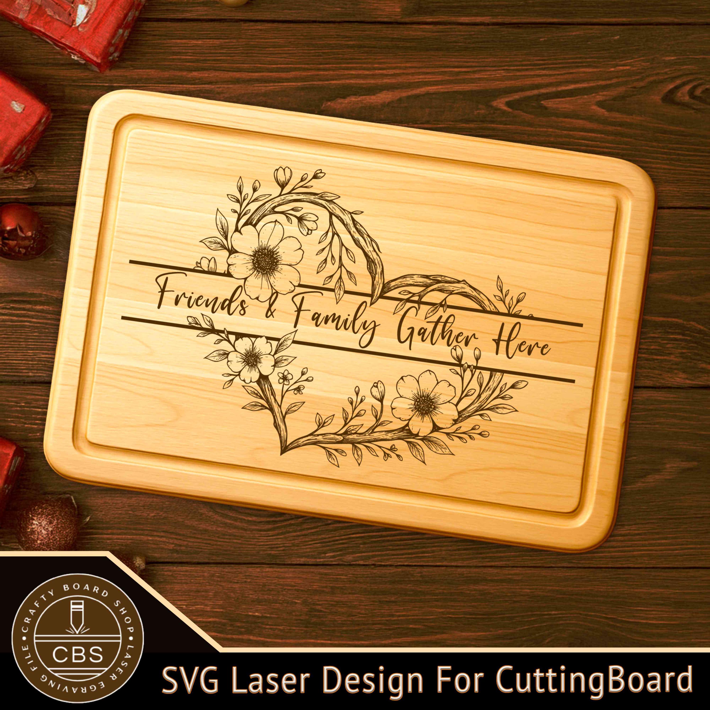 Friends Cutting Board SVG File: Laser Engraving Design (digital ...