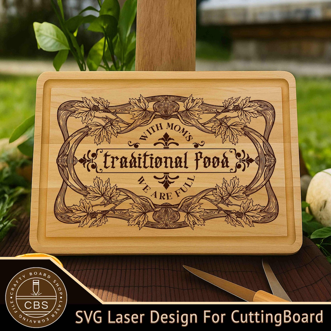 Laser Engraved Food Cutting Board SVG Design (digital Download) - Etsy