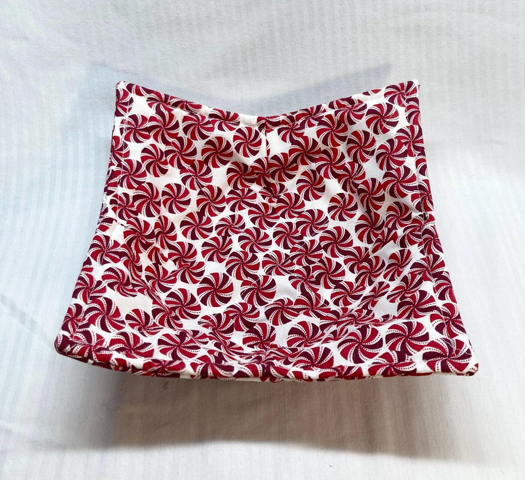 Bowl Cozy: 10" Starlight Candy Christmas Novelty Print Microwave Safe ...