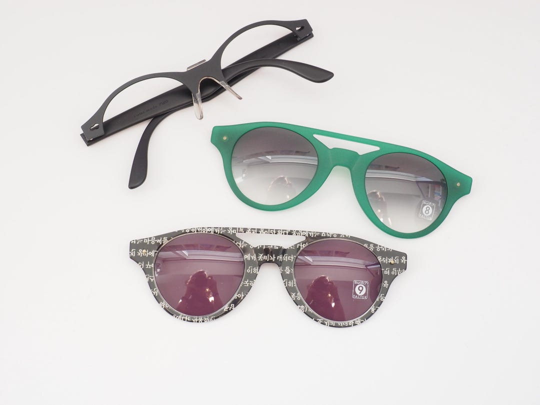 90s Vintage Swatch Eyes Sunglasses With 2 Designs - Green Aviator and ...