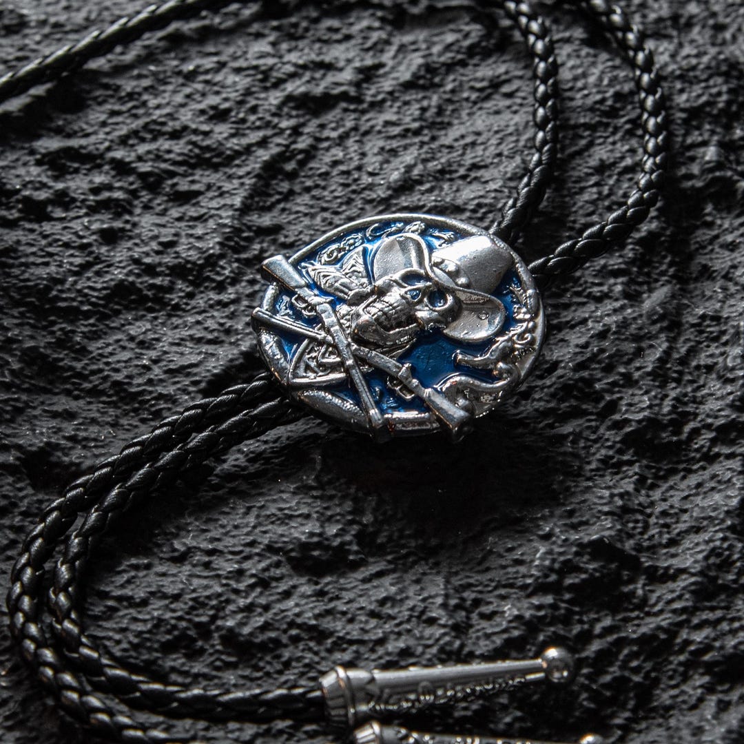 Handcrafted Silver-toned Cowboy Skull Bolo Tie: Western Party Accessory ...