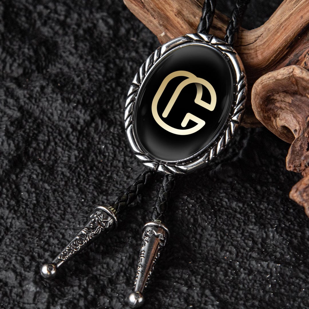 Custom Letter Bolo Tie: Personalized Acrylic Inlay, Leather Cord - Etsy