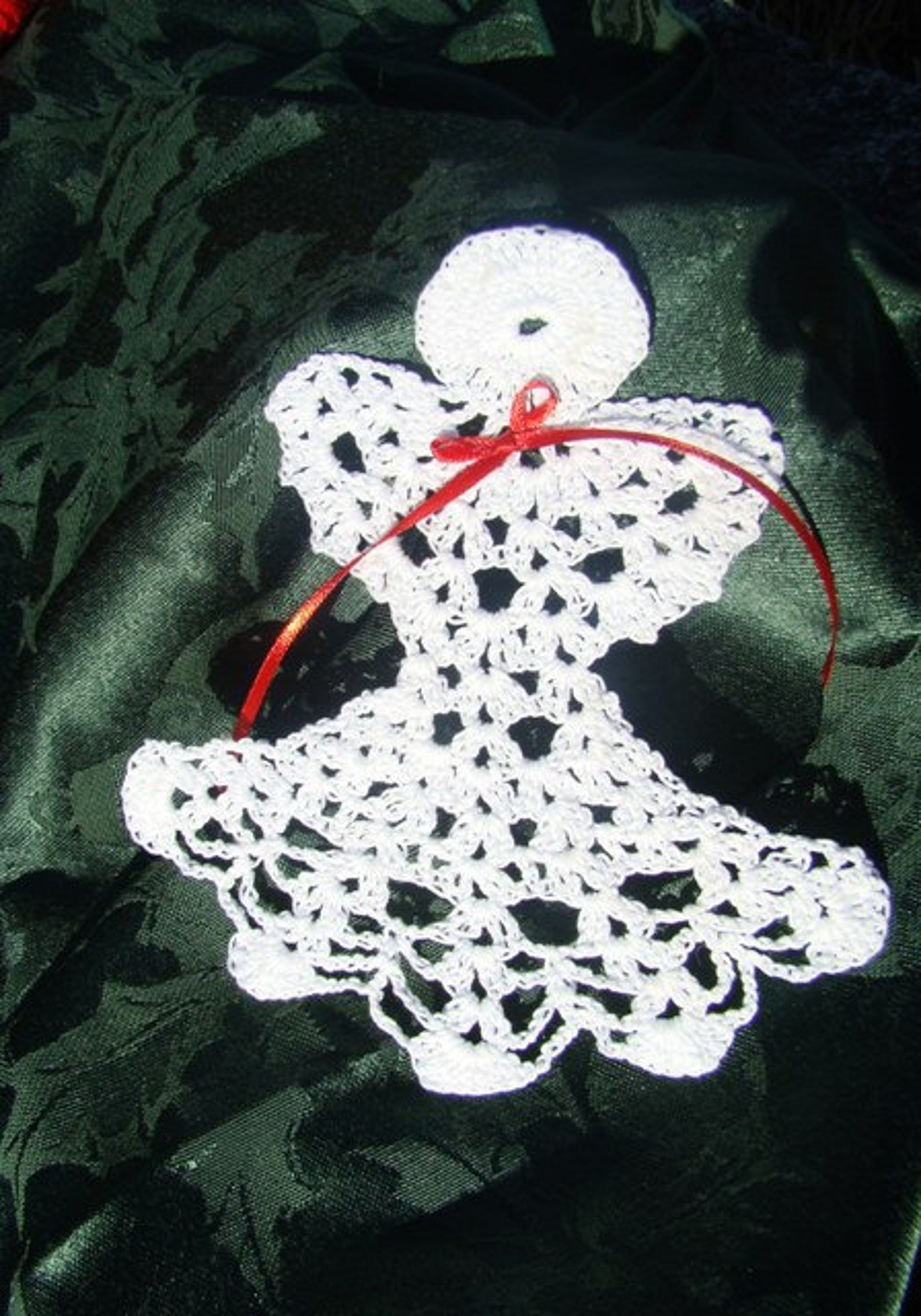 Christmas Angel Thread Crochet Ornament, Prayer Angel, Bible Bookmark ...