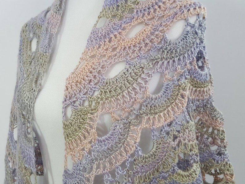 Wedding Shawl Crochet Lace Shawlette Pastel Shawl Mothers | Etsy