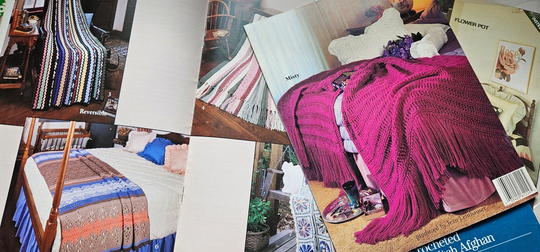Crochet Afghan Leaflets, Assorted Patterns, Crochet Supplies, Unique ...