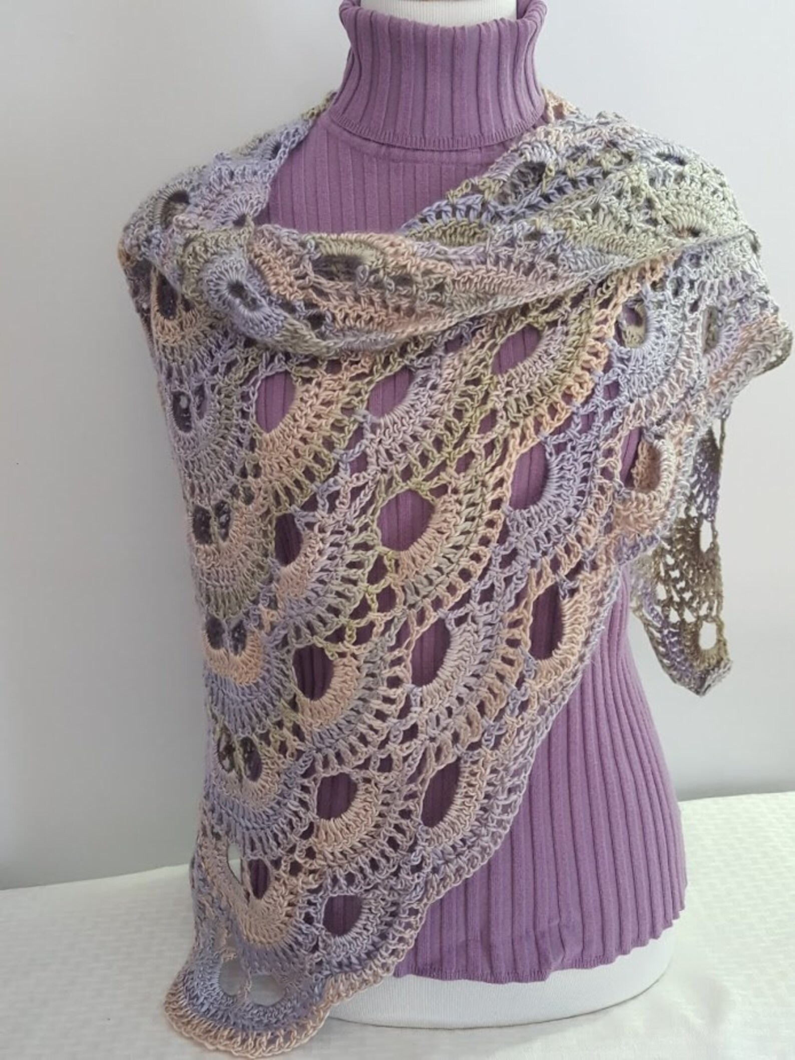 Wedding Shawl Crochet Lace Shawlette Pastel Shawl Mothers - Etsy