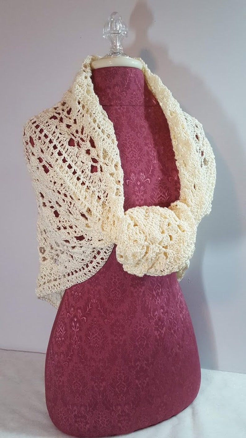 Crochet Shawl, Bridal Accessory, Openwork Lace Shawl, Mothers Day Shawl ...